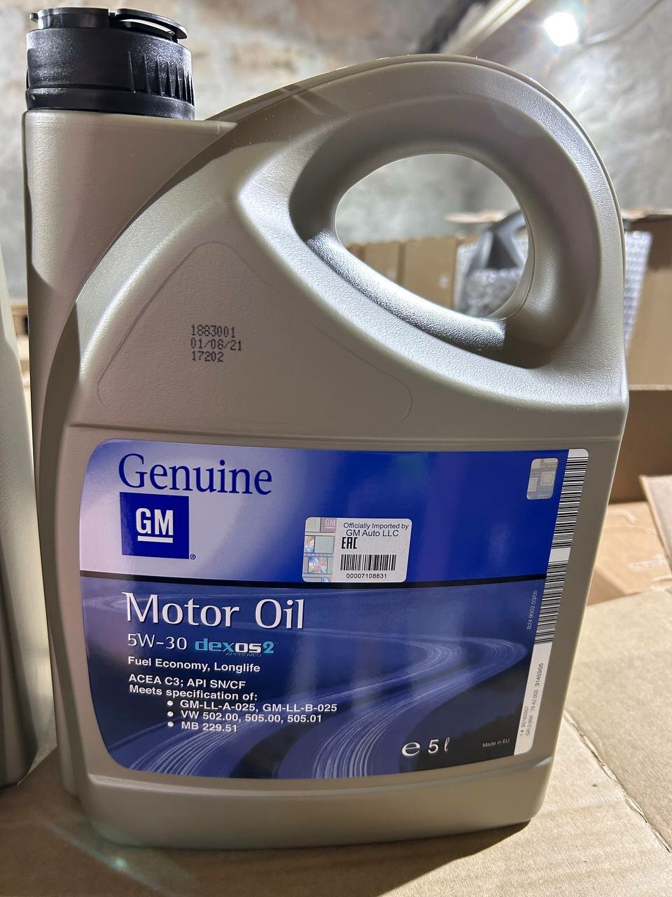 Синтетическое моторное масло GENERAL MOTORS Dexos2 Longlife 5W30, 5 л, 1 шт.