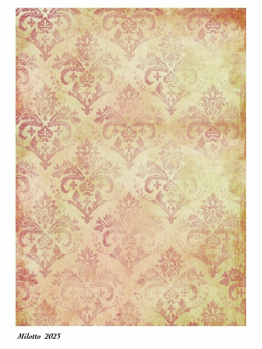 Рисовая декупажная карта Milotto с винтажным узором