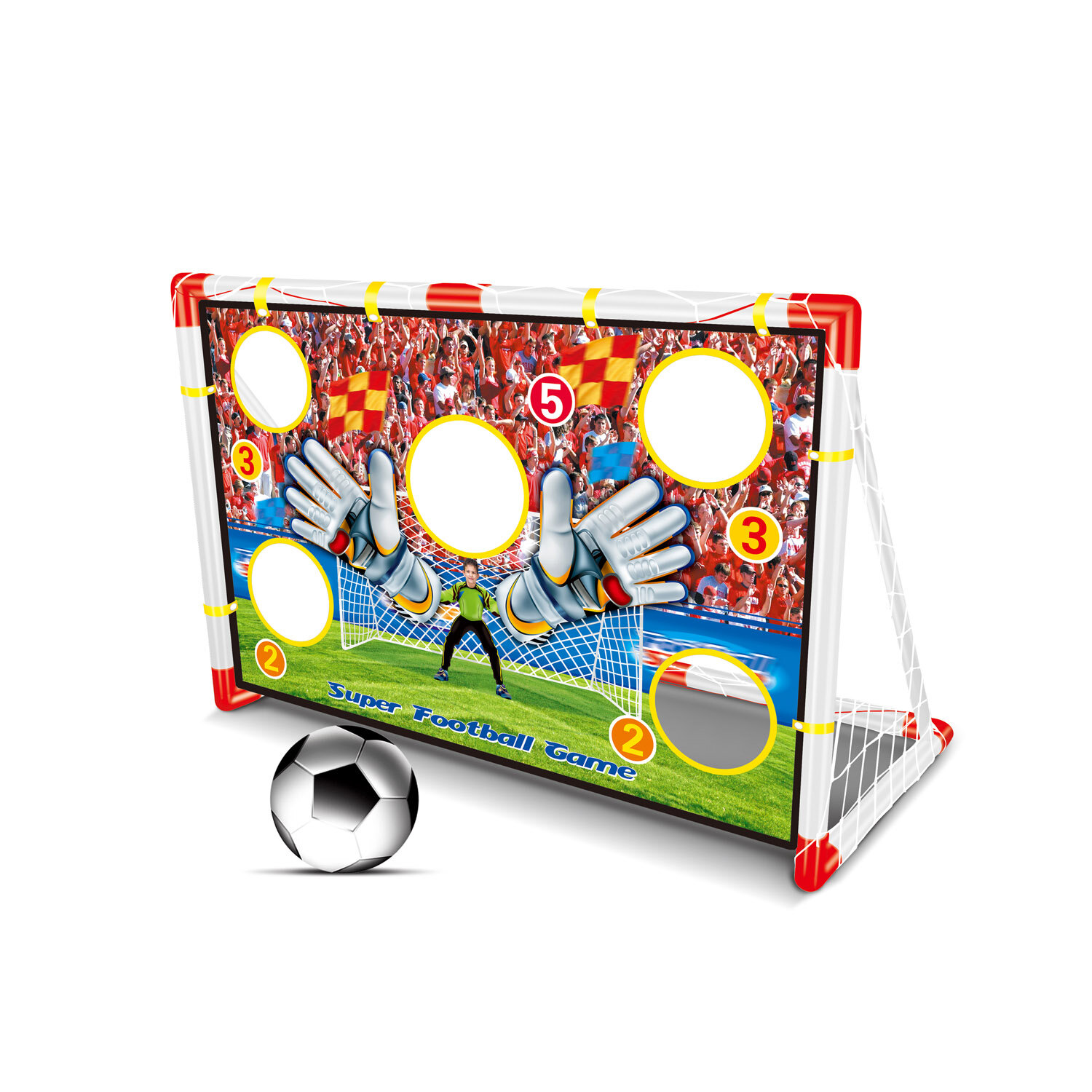 Футбольные ворота G1761571, с мишенями и мячом, 50х120х73 см