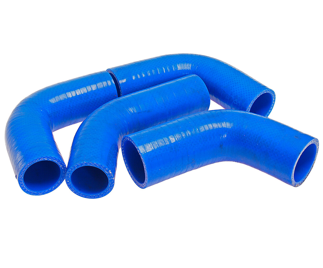 Патрубок ГАЗ-3302 дв. ЗМЗ-406 ЕВРО-2,3 радиатора комплект 4шт. синий силикон MEGAPOWER