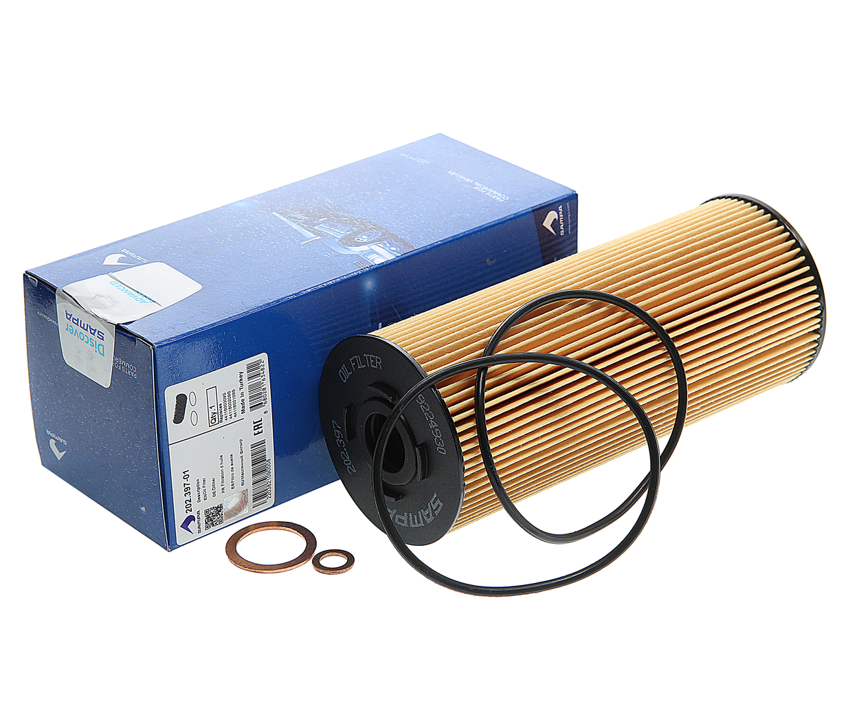 Фильтр масляный MERCEDES LK, LN2, MK MAN F2000 (2шт.) SAMPA