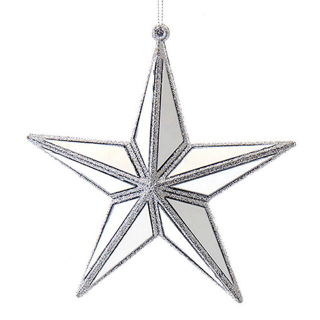 Елочная игрушка Звезда Сильвера 14 см, подвеска, Kurts Adler (Куртс Адлер), D3982-2
