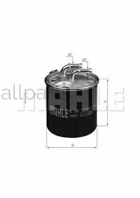 MAHLE KL723D Mahle Фильтр топливный погружной KL 723D