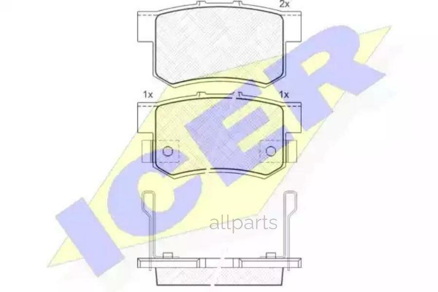 ICER 181187 Колодки торм. зад.