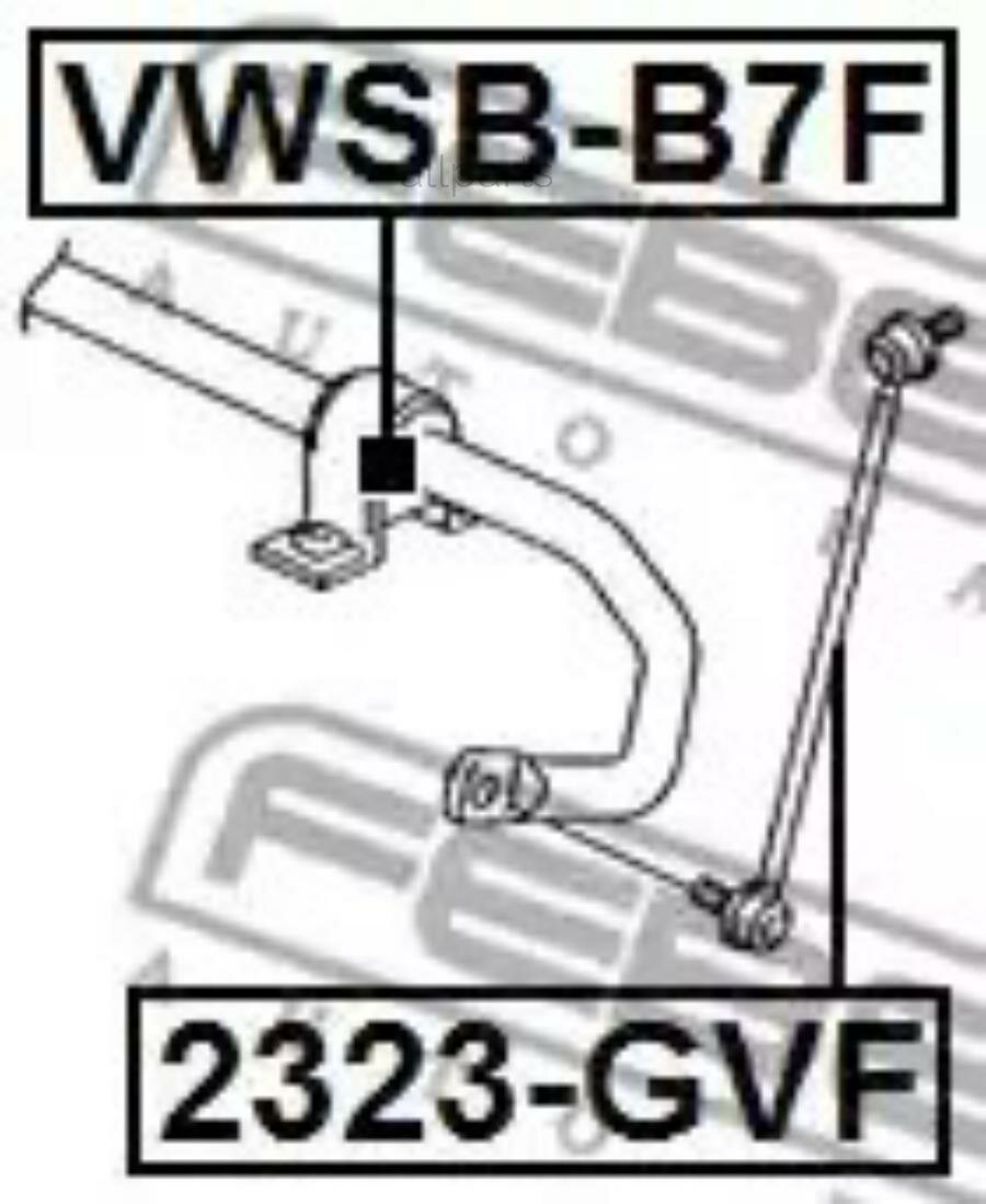 FEBEST VWSB-B7F втулка переднего стабилизатора VOLKSWAGEN TIGUAN 2007-