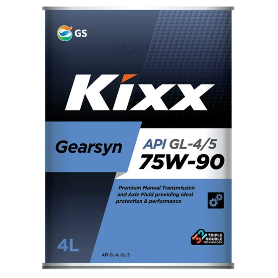 KIXX L296344TE1 Масло трансмиссионное Kixx Gearsyn GL-4/5 75W-90 4 л
