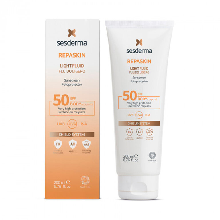 Флюид Sesderma Repaskin Light Fluid Body Sunscreen SPF50, 200 мл