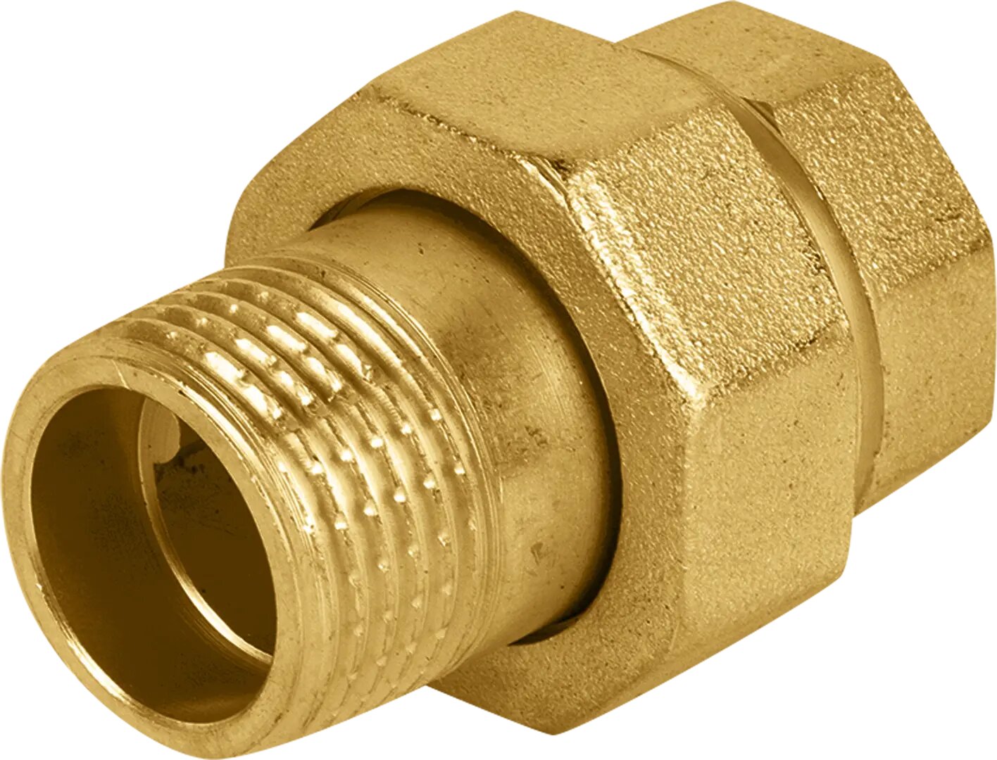 Сгон прямой американка Aquabeam 1/2x1/2 ВР-НР латунь ABR.341. Y.0004