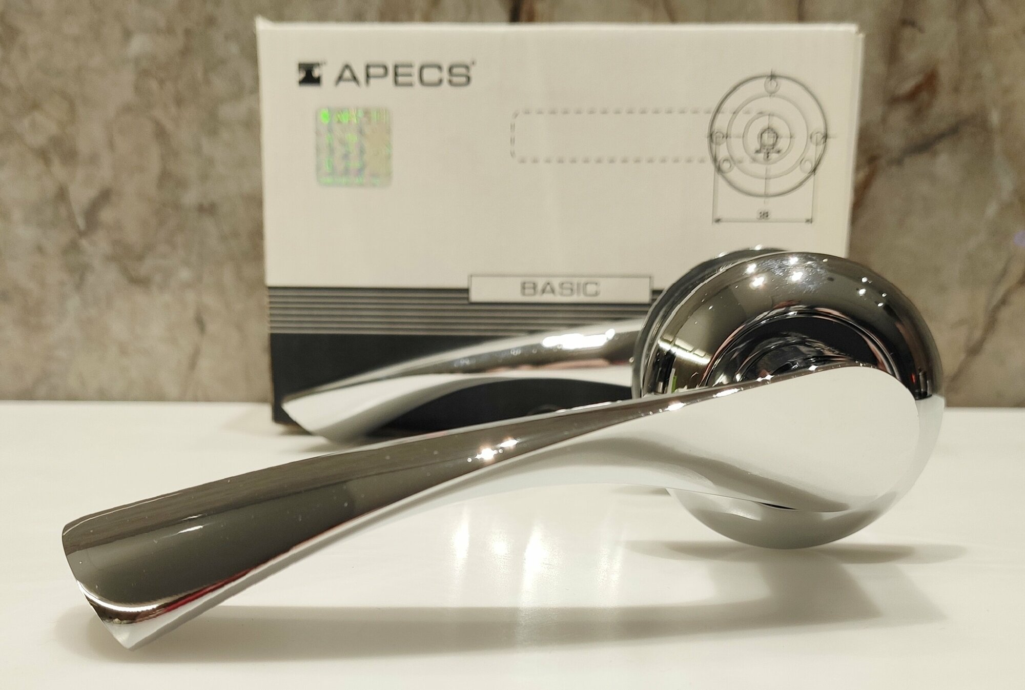 Ручка дверная Apecs H-0823-A-CR хром