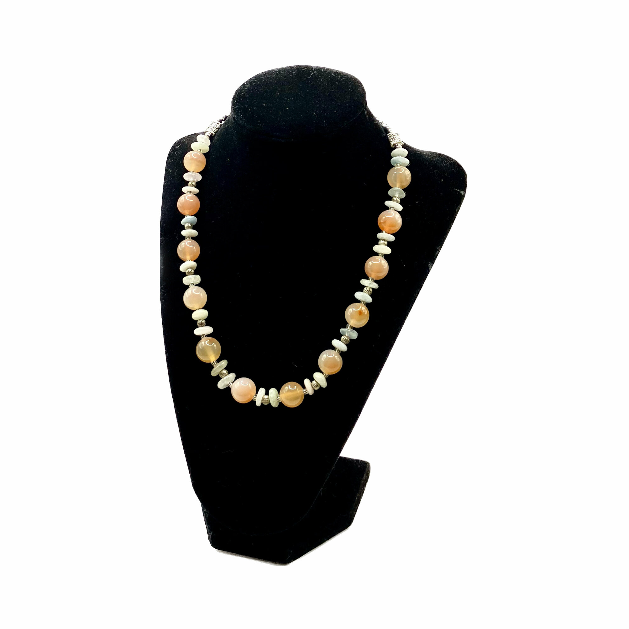 Колье, берилл, агат