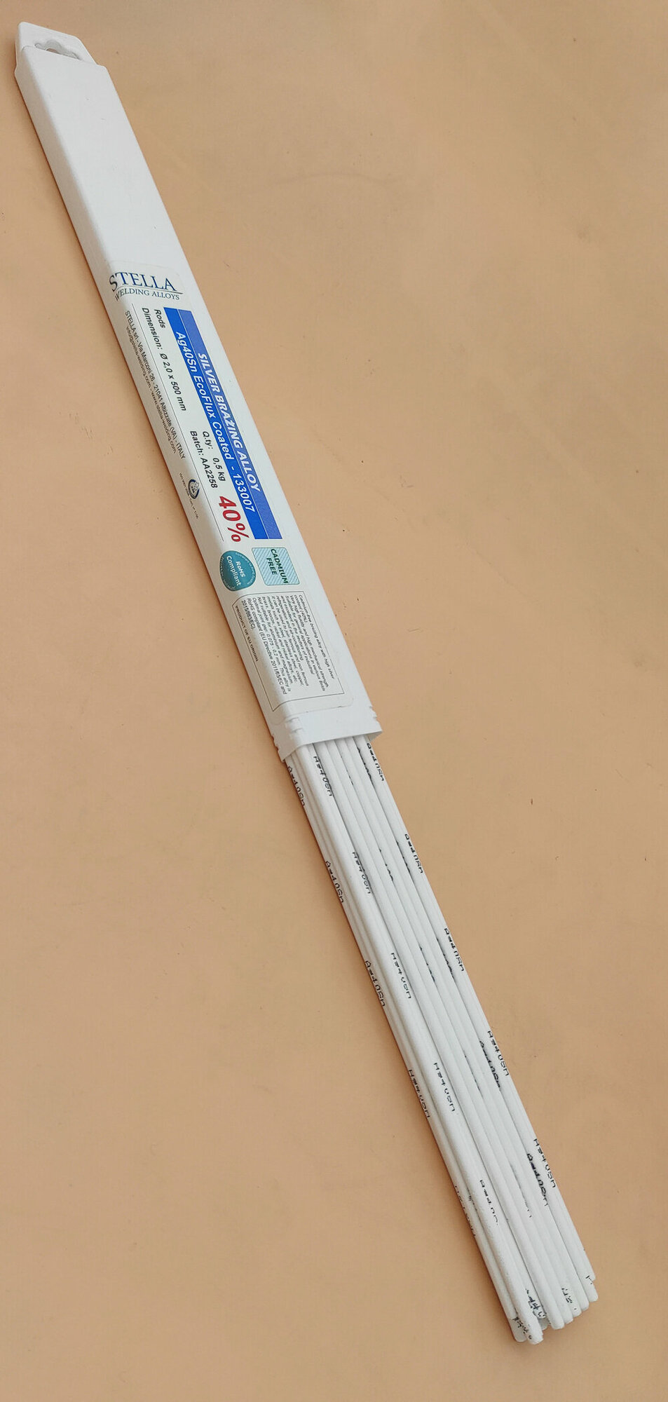 Припой серебрянный с флюсом ПСр40 д.2,0мм 40% AG (поштучно)