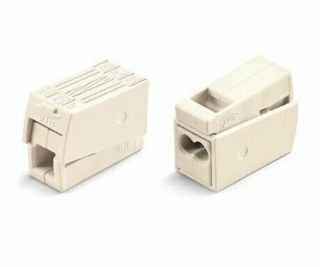 Клемма безвинт. с пастой для св-ков 3х0,5-2,5мм (медь-26A, алюм.-16A) WAGO (комплект 8 шт)