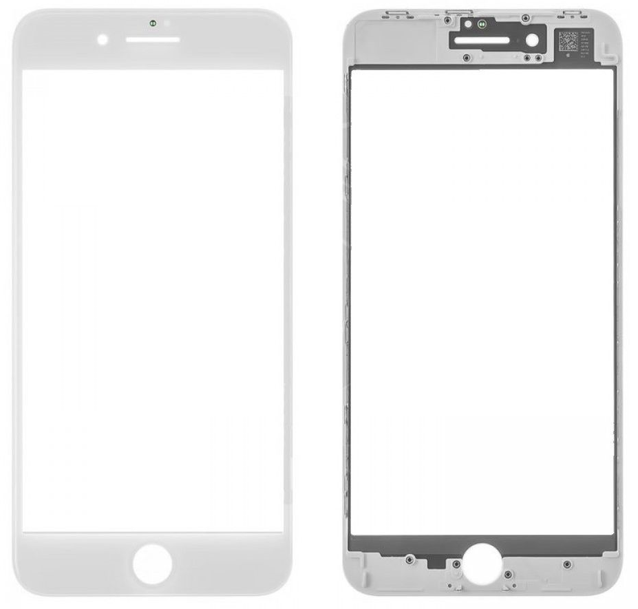 Стекло + рамка Apple iPhone 8/SE 2020, цвет белый