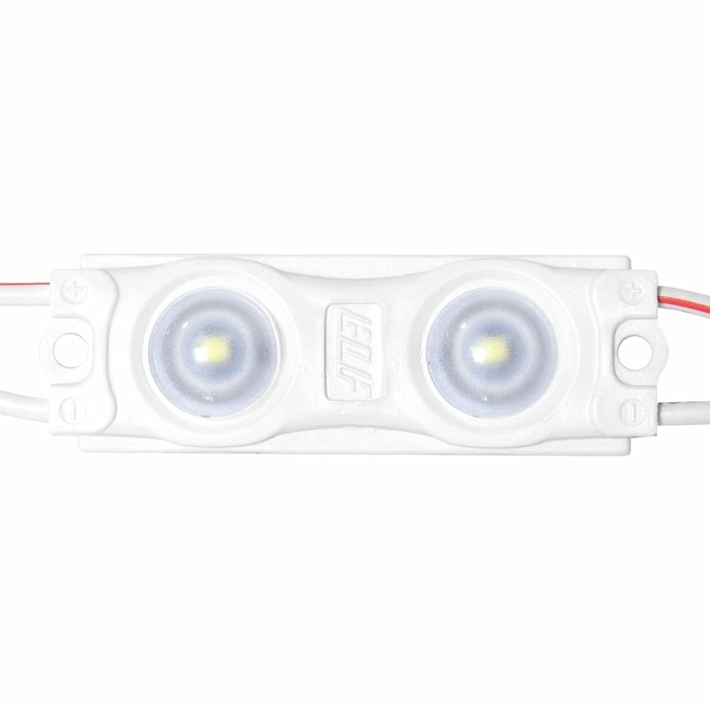 Светодиодный модуль ELF 2smd диод 2835, с линзой, 160гр,12В, ip 65, std, белый (упак 100 шт) ELF-2SMDstd W (100)