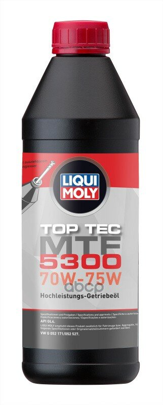 Масло трансмиссионное 70W-75W LIQUI MOLY 1л синтетика Top Tec MTF 5300 GL-4 LIQUI MOLY арт. 21359