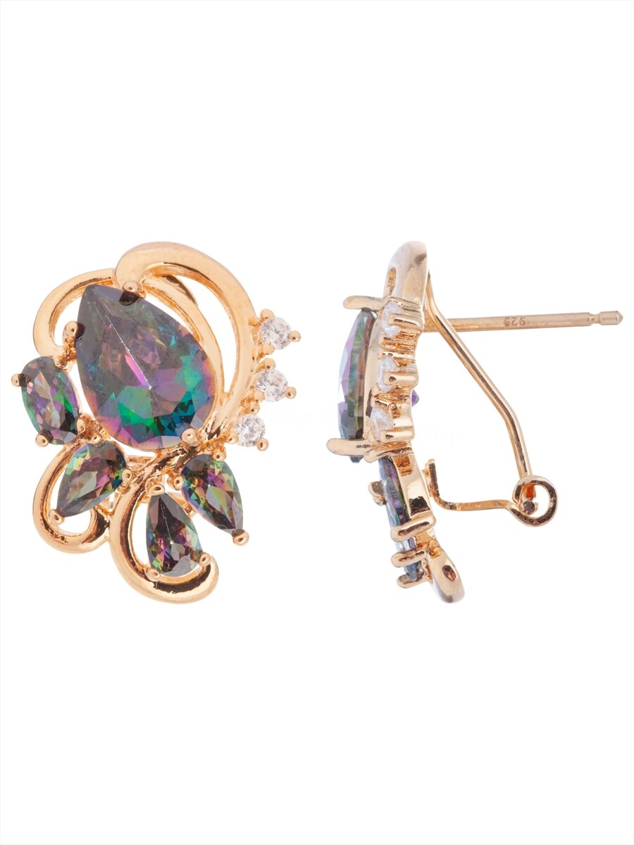Серьги Lotus Jewelry, фианит