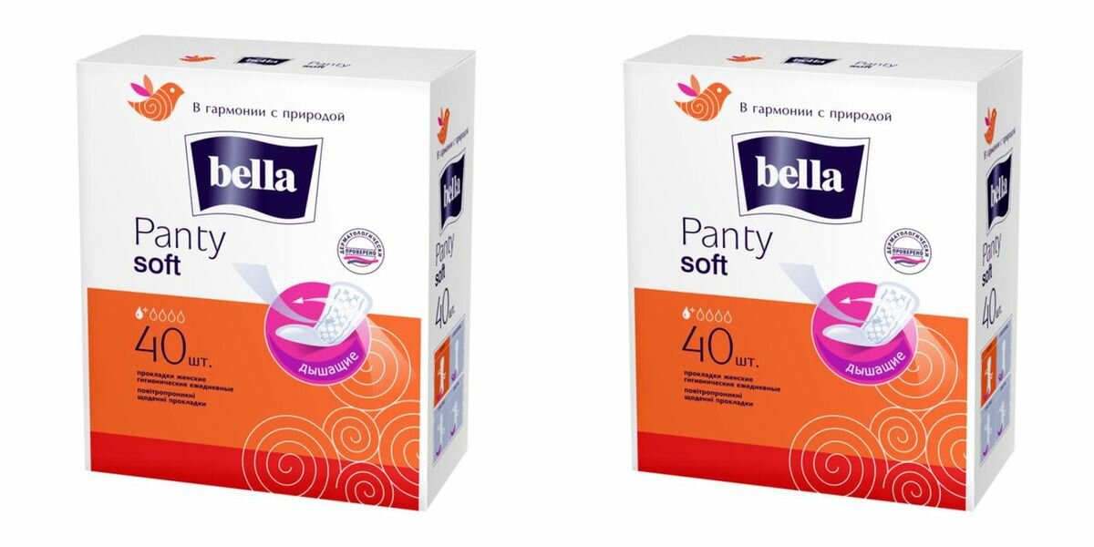 Белла Прокладки ежедневные Panty soft, 40 шт, 2 упак.