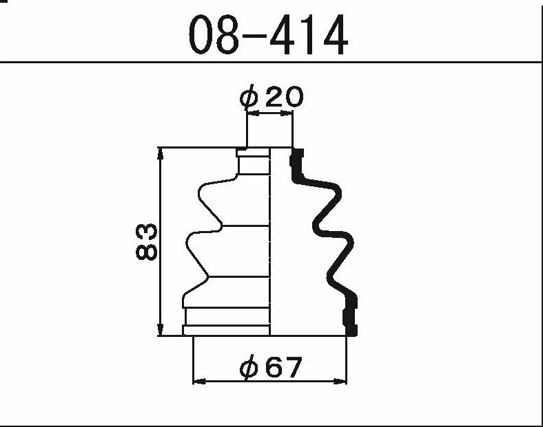 Пыльник шруса внутреннего Maruichi 08-414