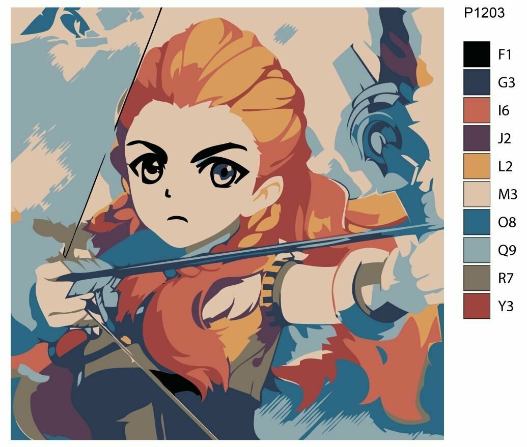 Детская картина по номерам P1203 "Игра Genshin Impact (Геншин Импакт). Элой" 30x30