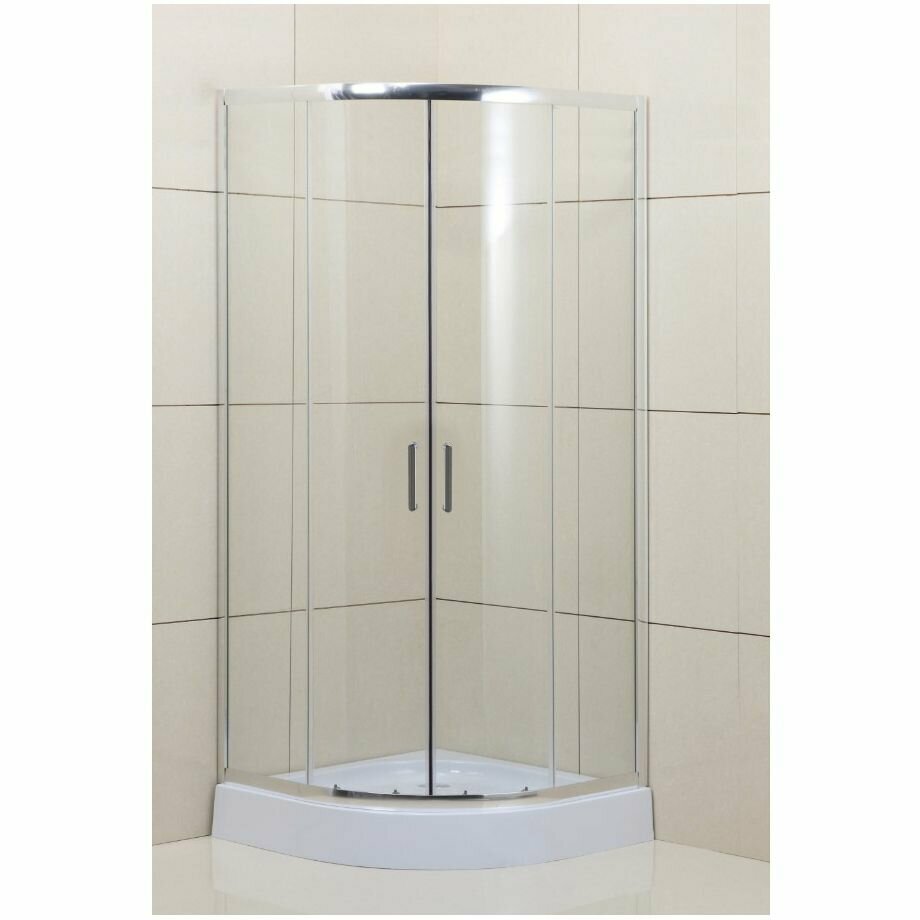 Душевой уголок BelBagno UNO-195-R-2-85-C-Cr хром, стекло прозрачное 5 мм (850х1950х850)