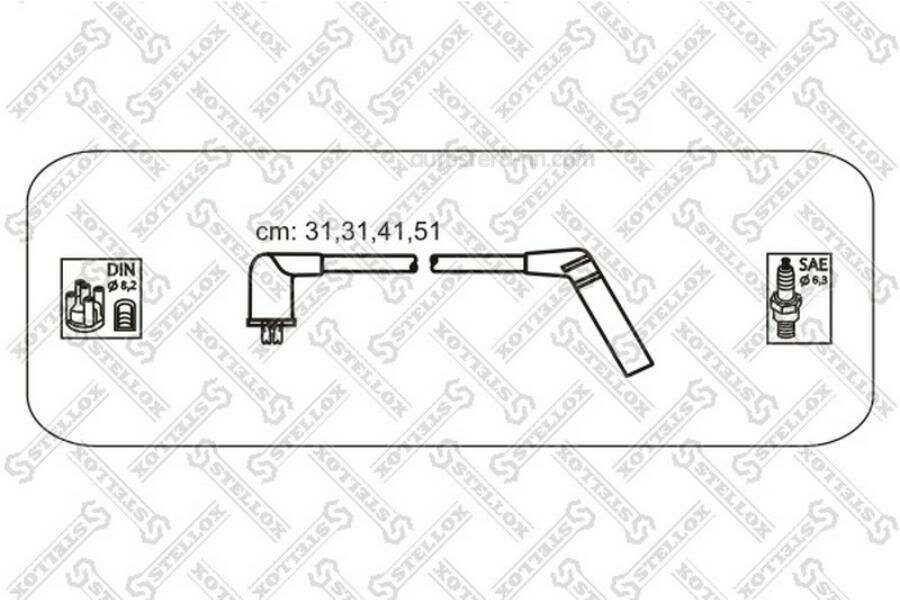 STELLOX 1038403SX к-кт проводов!\ Hyundai Accent/Excel/Lantra/Pony 1.3/1.5 89>