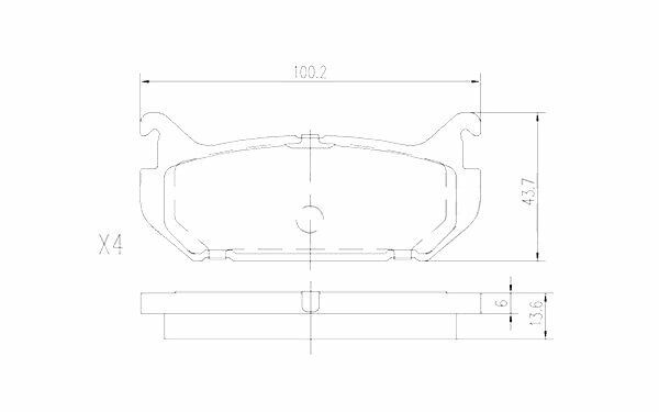 Zekkert Колодки тормозные задние для Ford USA Probe II 93- Mazda 626 IV 91- MX-6 II 92- Xedos 6 92-