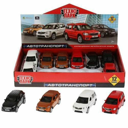 Модель Инерц. Hyundai Creta/Skoda Yeti (12см, металл, открываются двери, в ассорт.) CRETAYETI-12DB12-MIX,