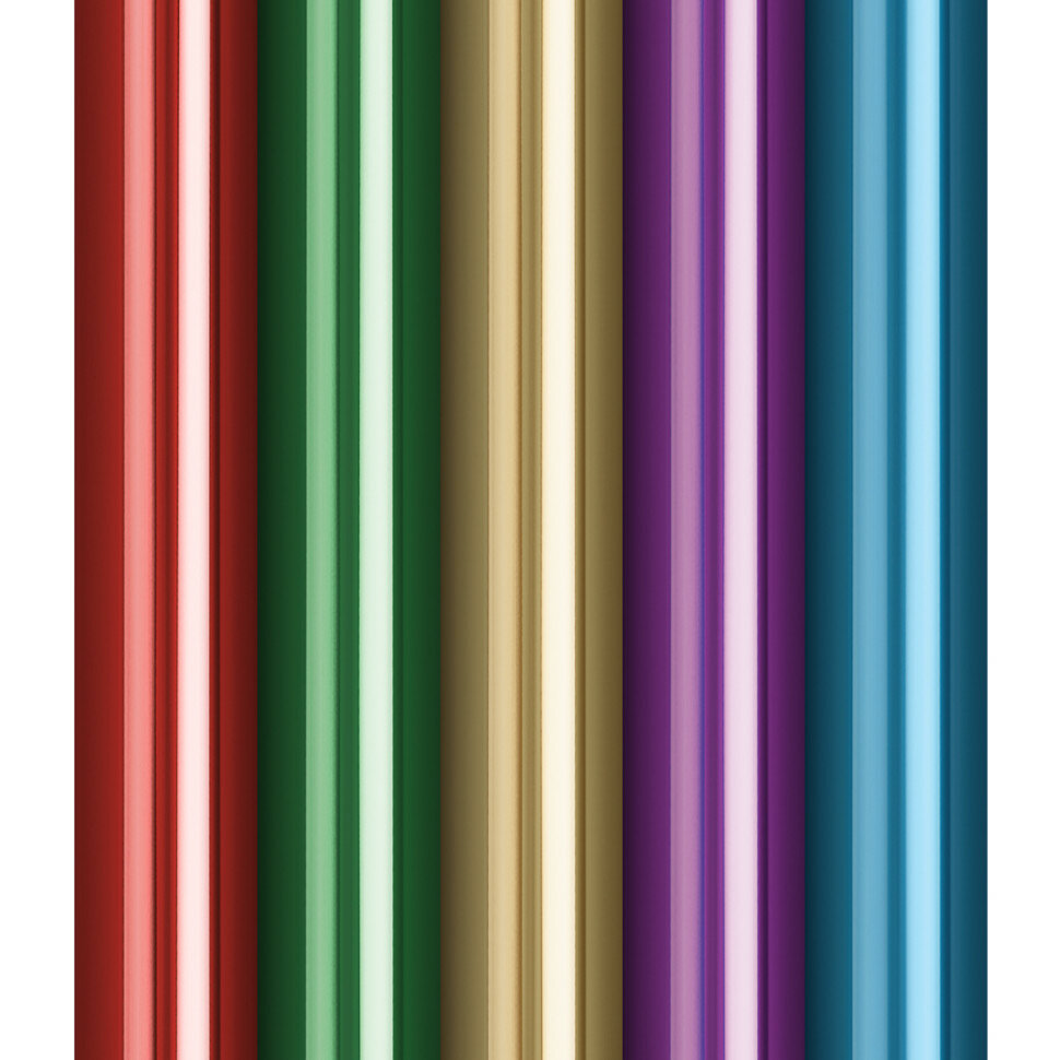 Упаковочная бумага глянц. 70*100см, MESHU, 60г/м2, цвет - красный, 1 рулон, 360832