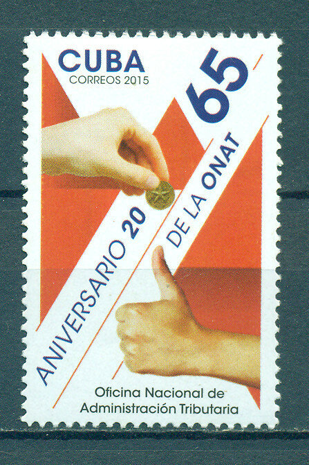 Почтовые марки Куба 2015г. "20-летие ONAT" Монеты на марках MNH