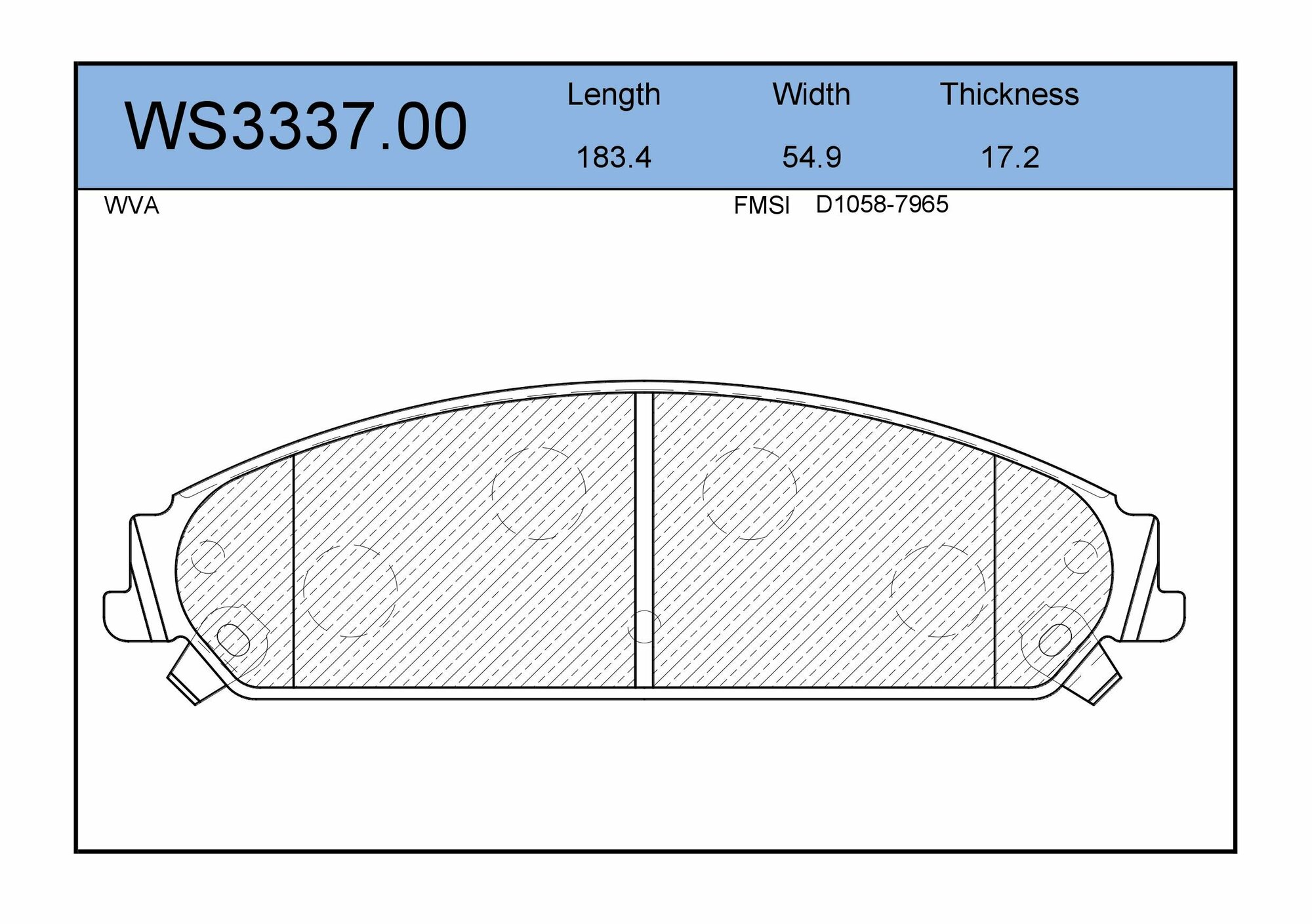 Колодки тормозные дисковые перед JEENICE WS3337.00
