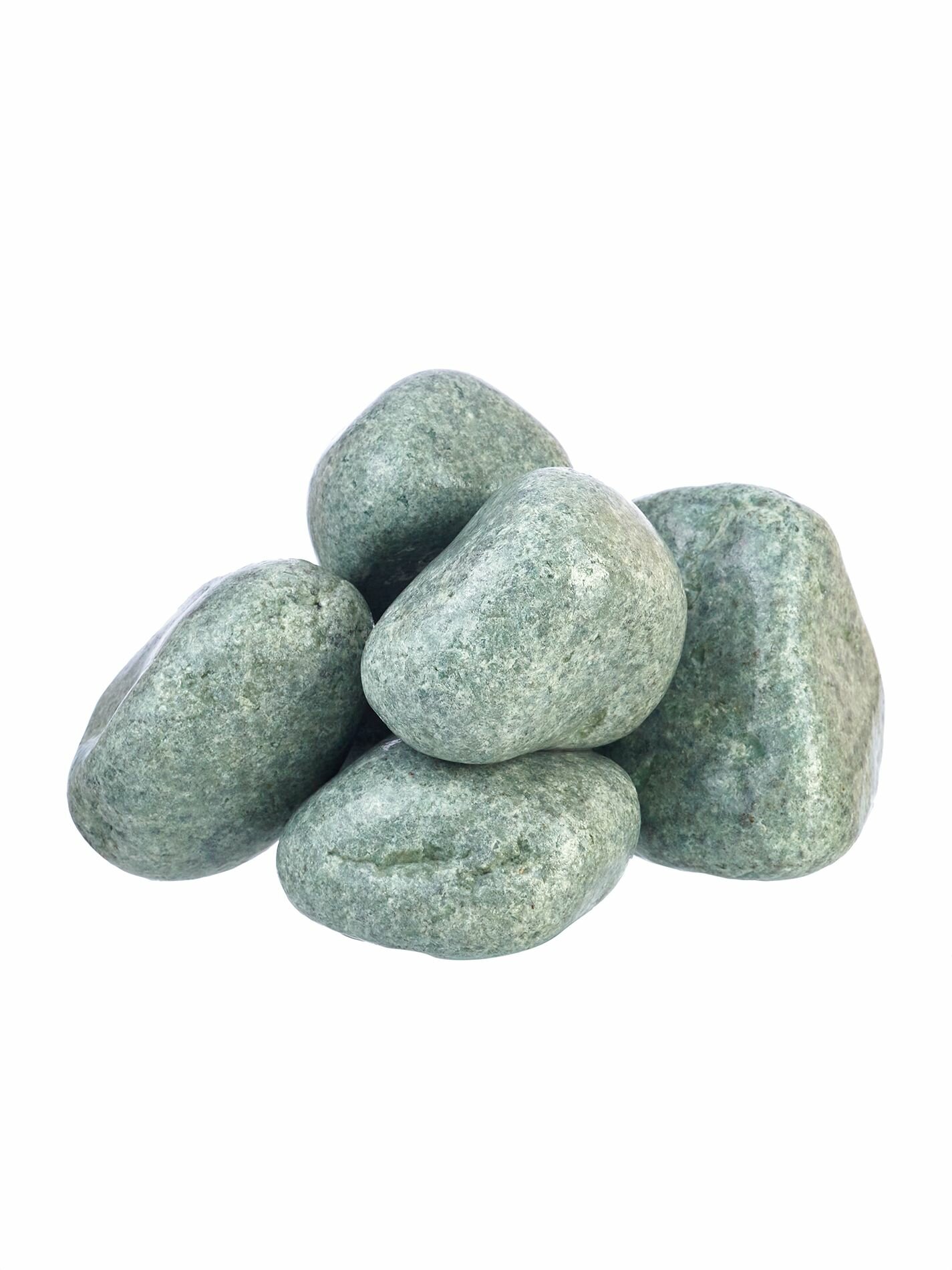Камни для бани Жадеит Шлифованный GREENA 10 кг. (фракция 80-130 мм.)jadeite