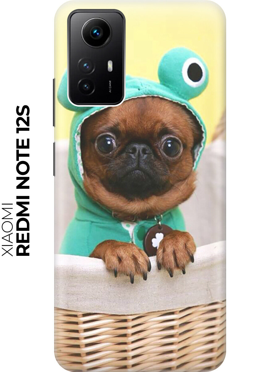 Силиконовый чехол на Xiaomi Redmi Note 12s / Сяоми Редми Ноут 12с с рисунком "Собака в смешной шапке"
