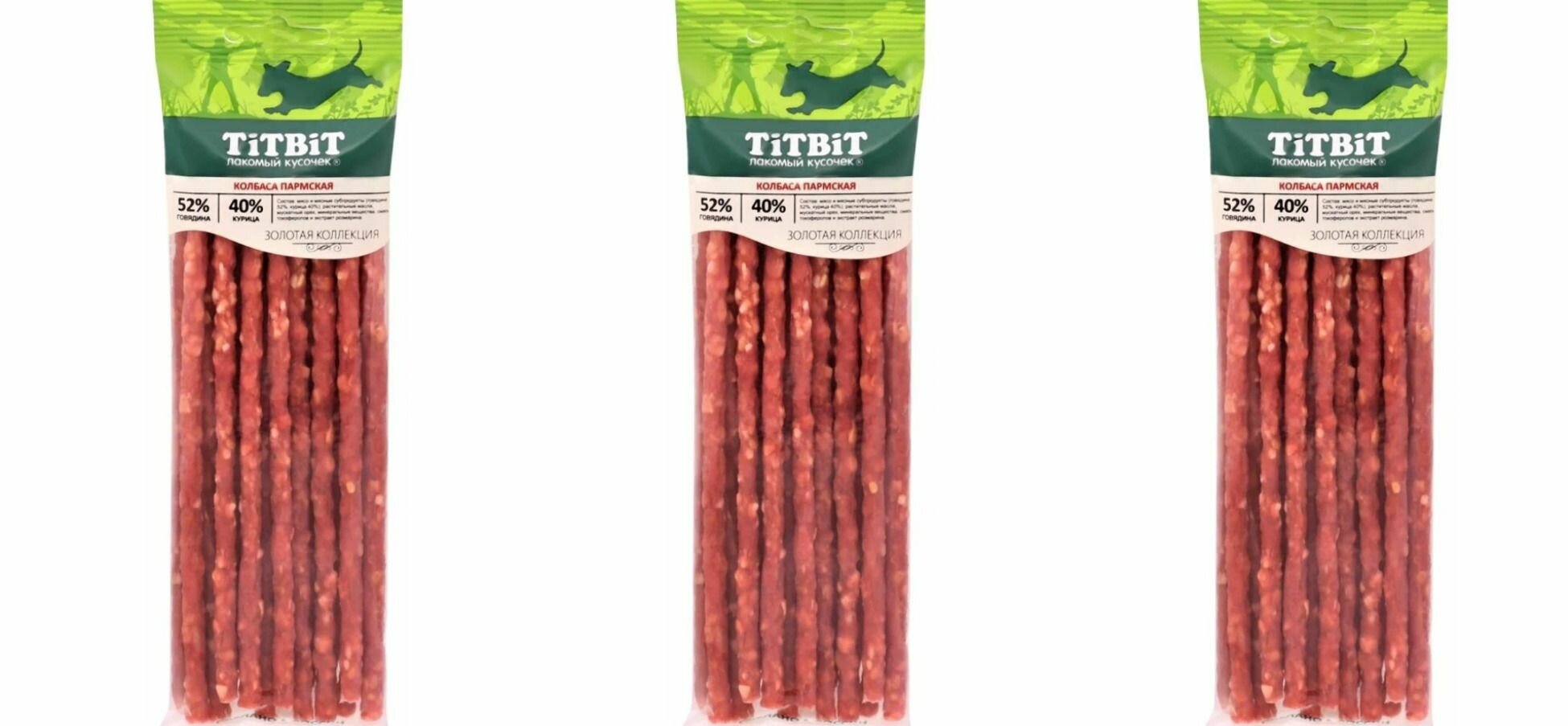 Titbit Лакомство для собак, Колбаса Пармская, 80 г, 3 шт