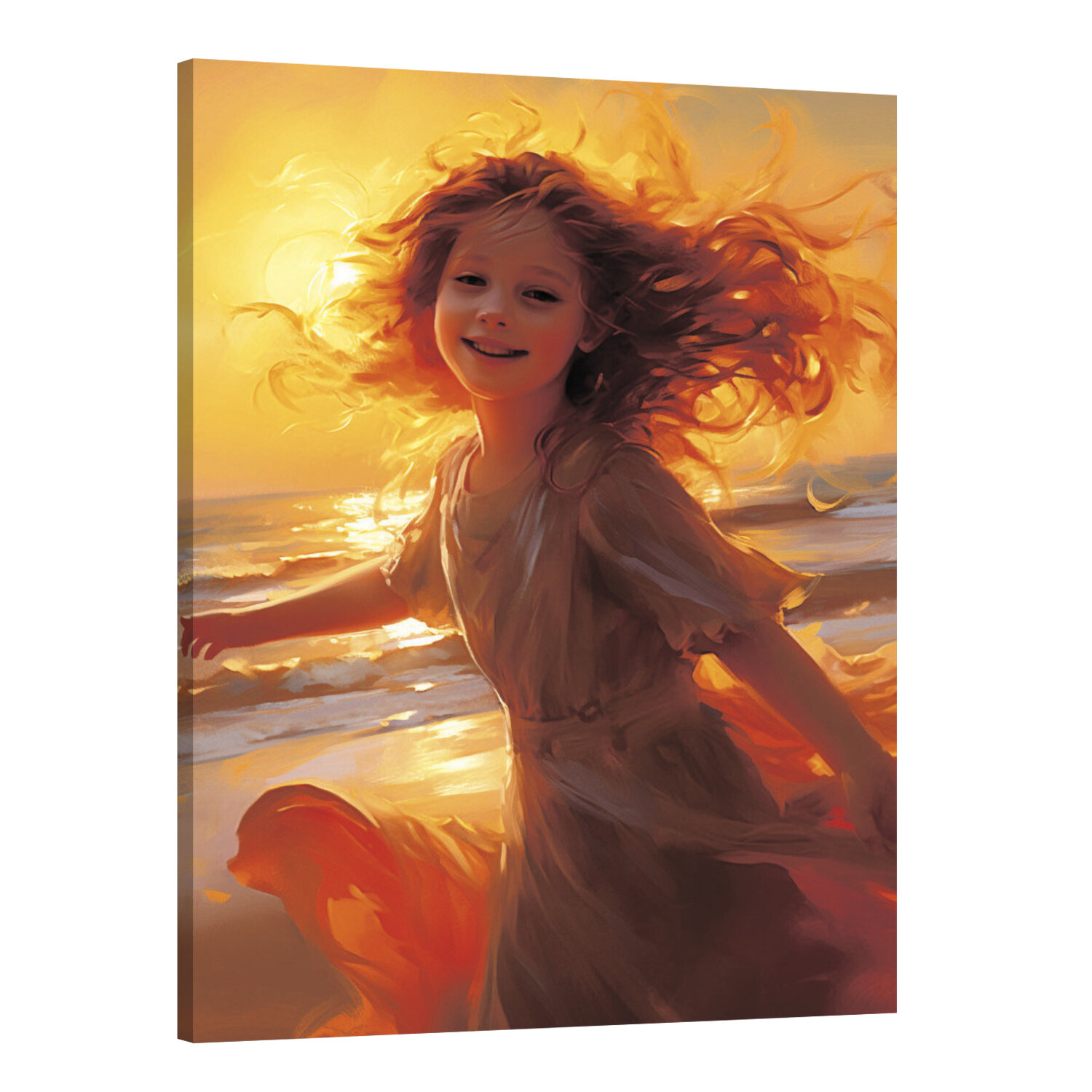 Интерьерная картина 50х70 "Девочка и море"