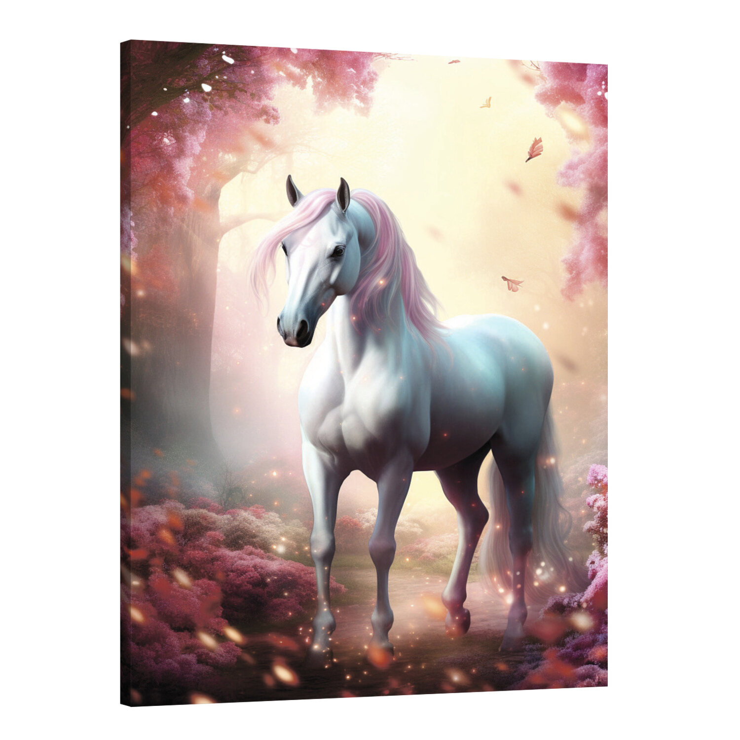 Интерьерная картина 50х70 "Белая лошадь"