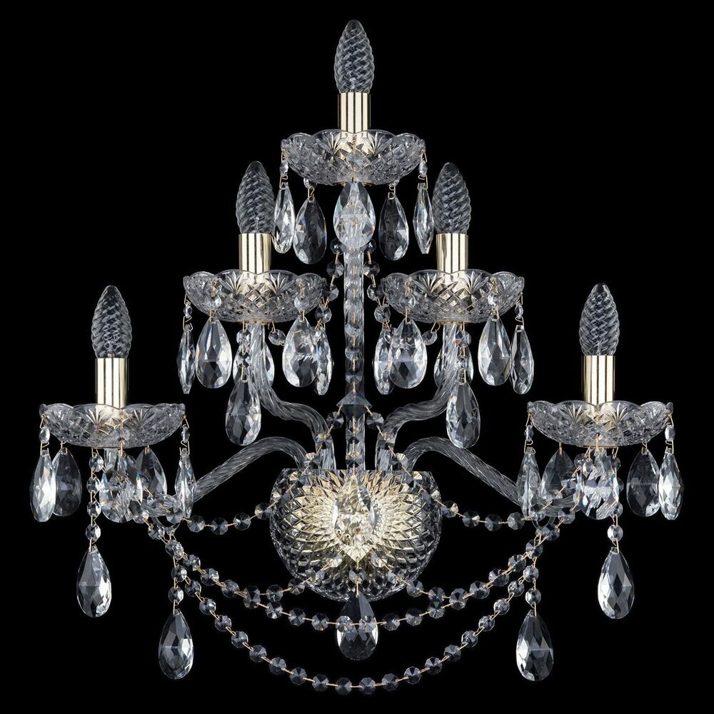 10.25.2+2+1.200. XL. Gd. Sp Бра хрустальное Bohemia Art Classic