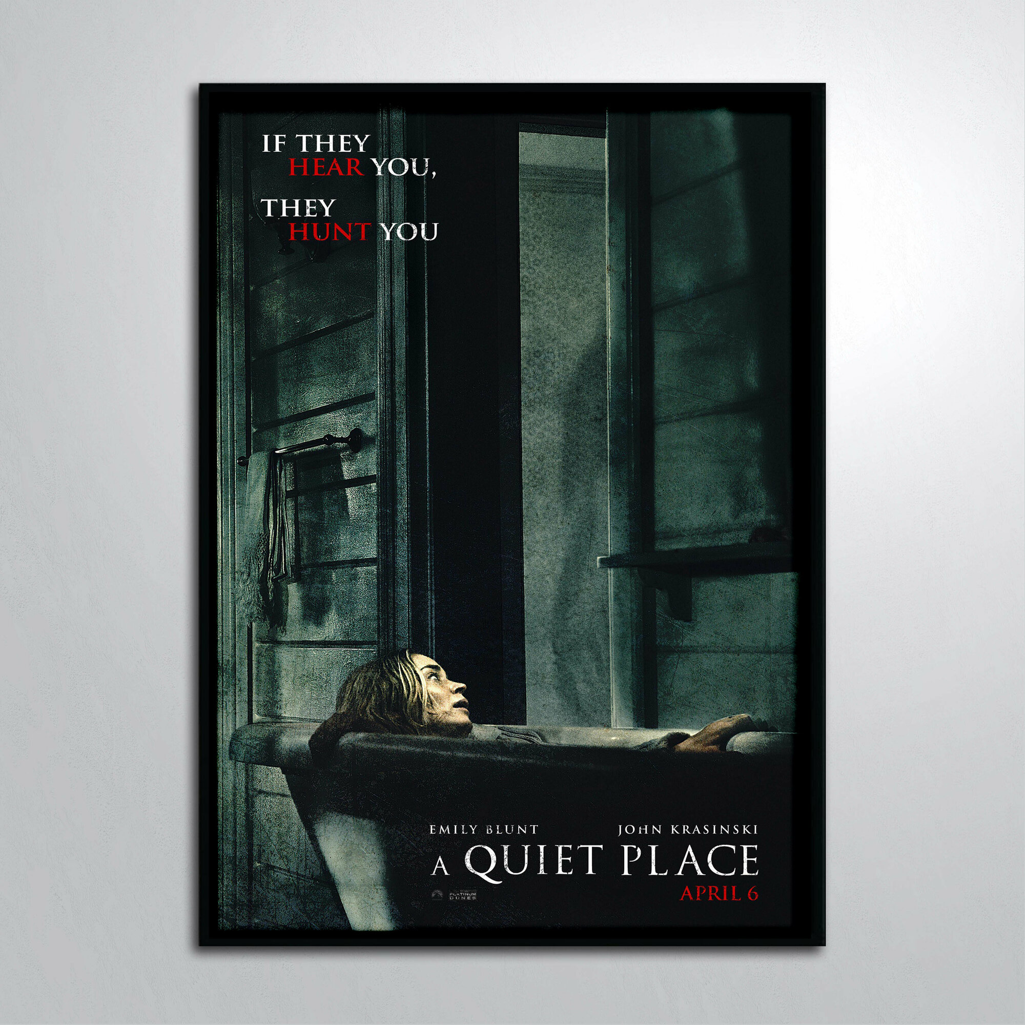 Постер без рамы/Тихое место 2 Эмили Блант Джон Красински Ванна A Quiet Place