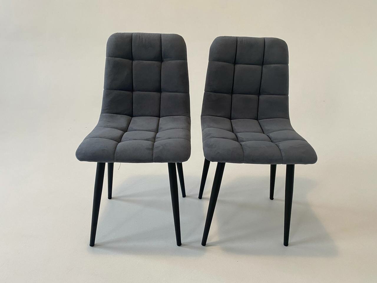 Стулья для дома с мягкими сиденьем и спинкой "Серые" 2 штуки