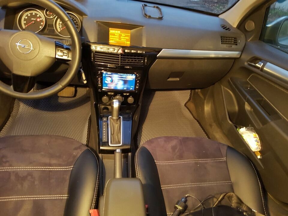 Ковры в салон 3D EVA для Opel Astra H (2004-2015) Цвет Черный/Черный