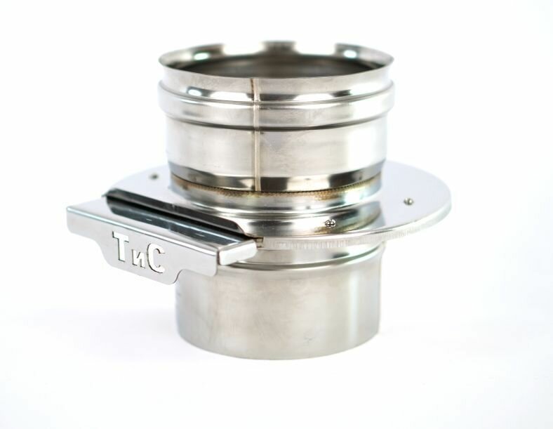 Шибер-задвижка d 115 толщ. 0,8 нерж (430)