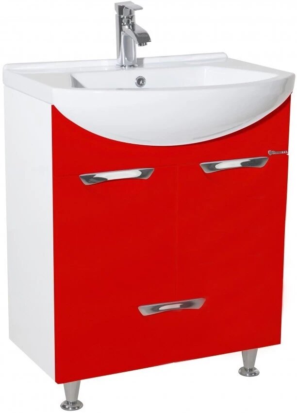 Тумба красный глянец/белый глянец 54 см Bellezza Альфа 4638808070039