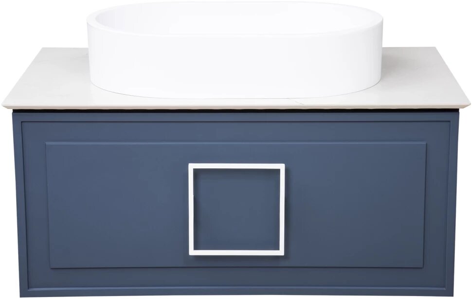 Тумба синий матовый 77,6 см La Fenice Cubo FNC-01-CUB-BG-80