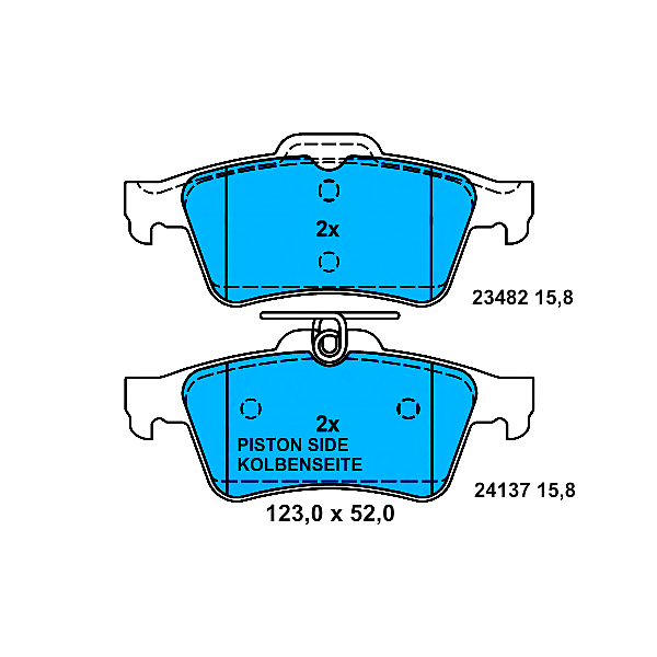 ATE 13.0460-7251.2 (440600002R / 440601689R / 8671016711) колодки тормозные дисковые задн, renault: Laguna (Лагуна)