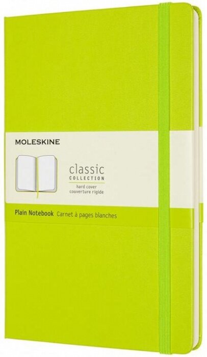 Moleskine QP062C2 Блокнот moleskine classic, large 130х210 мм, pp 240 стр, нелинованный, твердая обложка, лайм