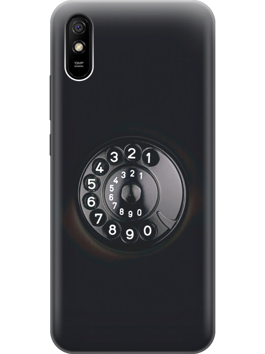 Силиконовый чехол на Xiaomi Redmi 9A, Сяоми Редми 9А с принтом "Диск телефона"