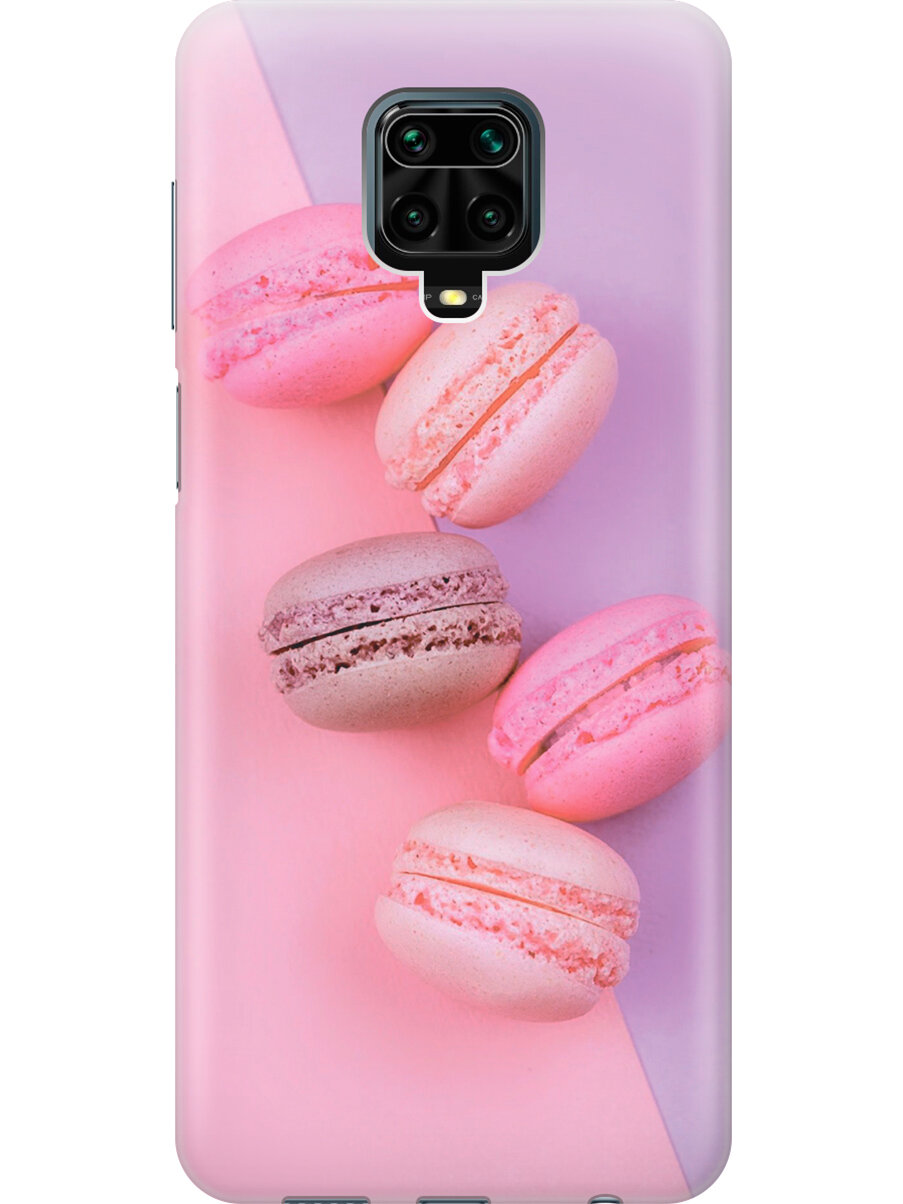 Силиконовый чехол на Xiaomi Redmi Note 9s, Note 9 Pro, Сяоми Редми Ноут 9с, Ноут 9 Про с принтом "Розовые макаруны"