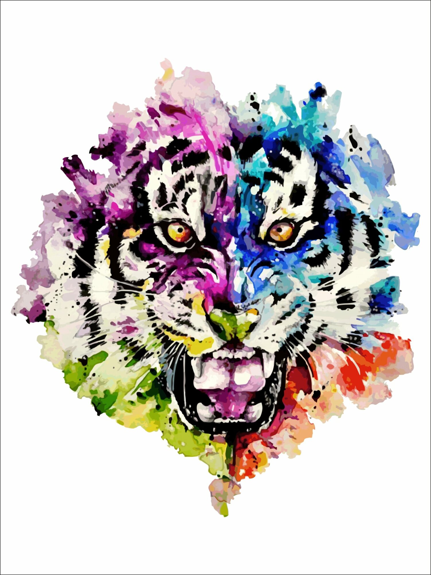 Термонаклейка на одежду "Тигр"