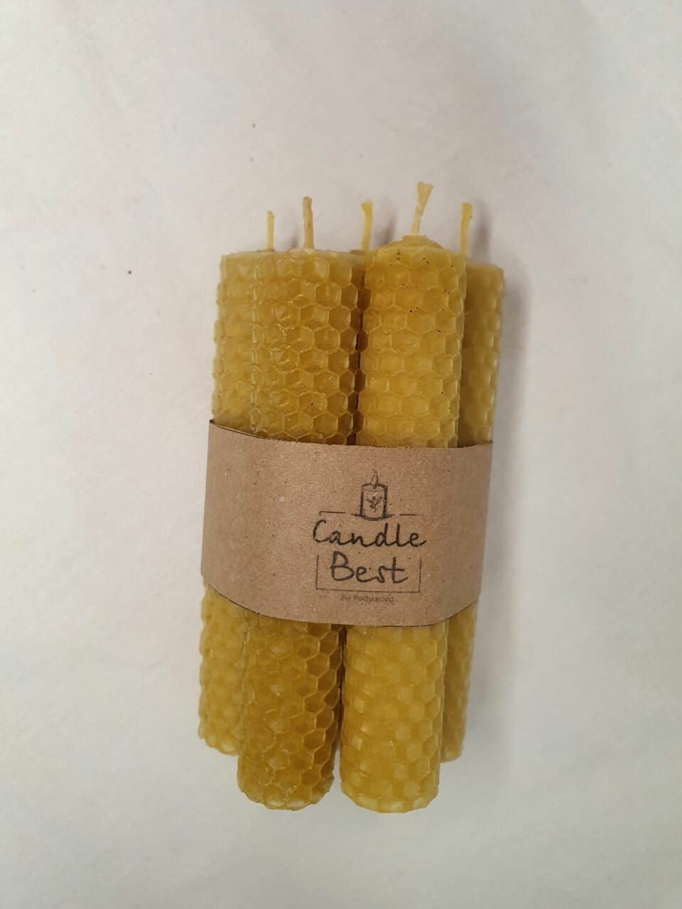 Набор свечей "Магические свечи", из вощины, пчелиный воск, жёлтые, 13см, 5шт