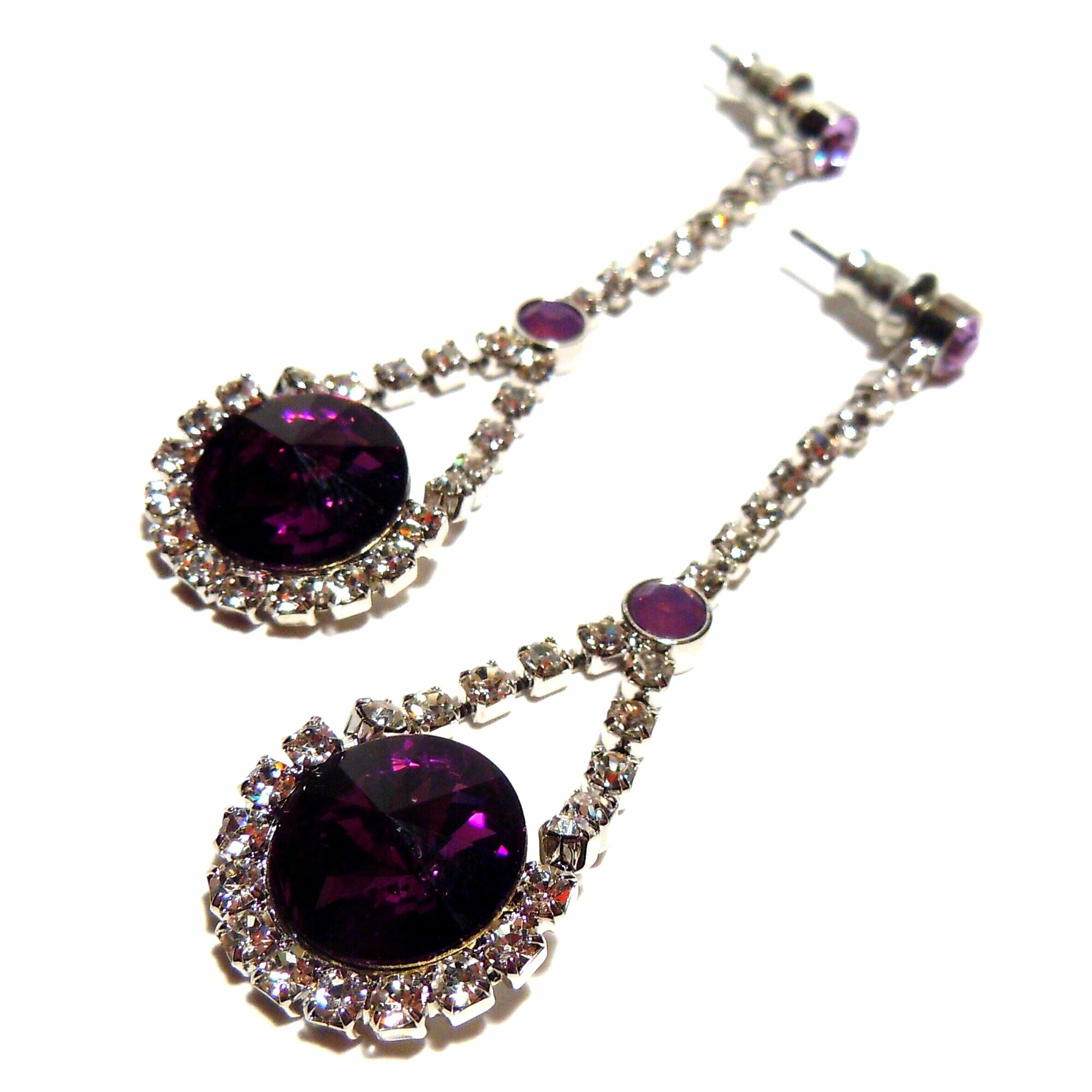 Серьги Чарующий Рай, кристаллы Swarovski, Swarovski Zirconia