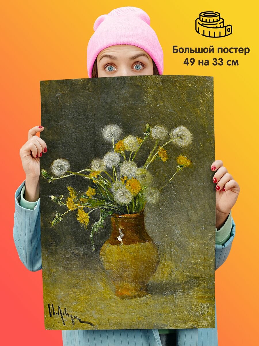 Плакат постер Одуванчики Исаак Левитан
